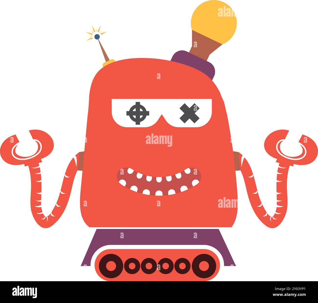 Monster robot toy. Cartoon mascot. Futuristic bot Stock Vector Image ...
