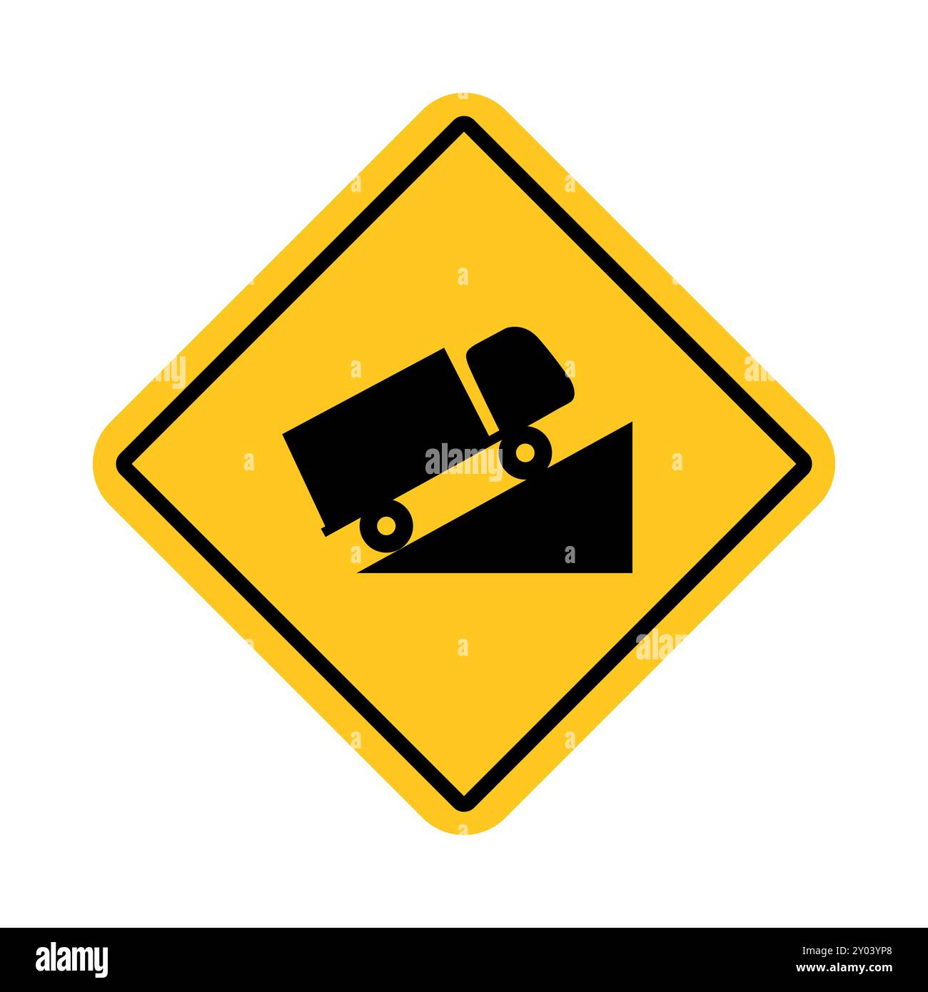 traffic sign, Cautionary steep hill ascent Stock Vector Image & Art - Alamy