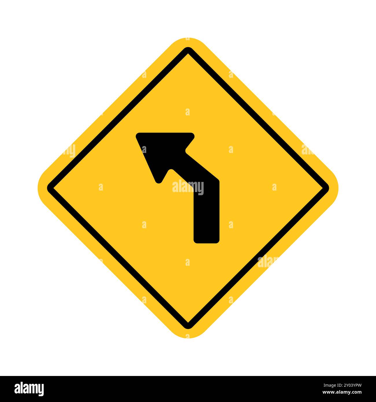 traffic sign, Cautionary curve road Stock Vector Image & Art - Alamy