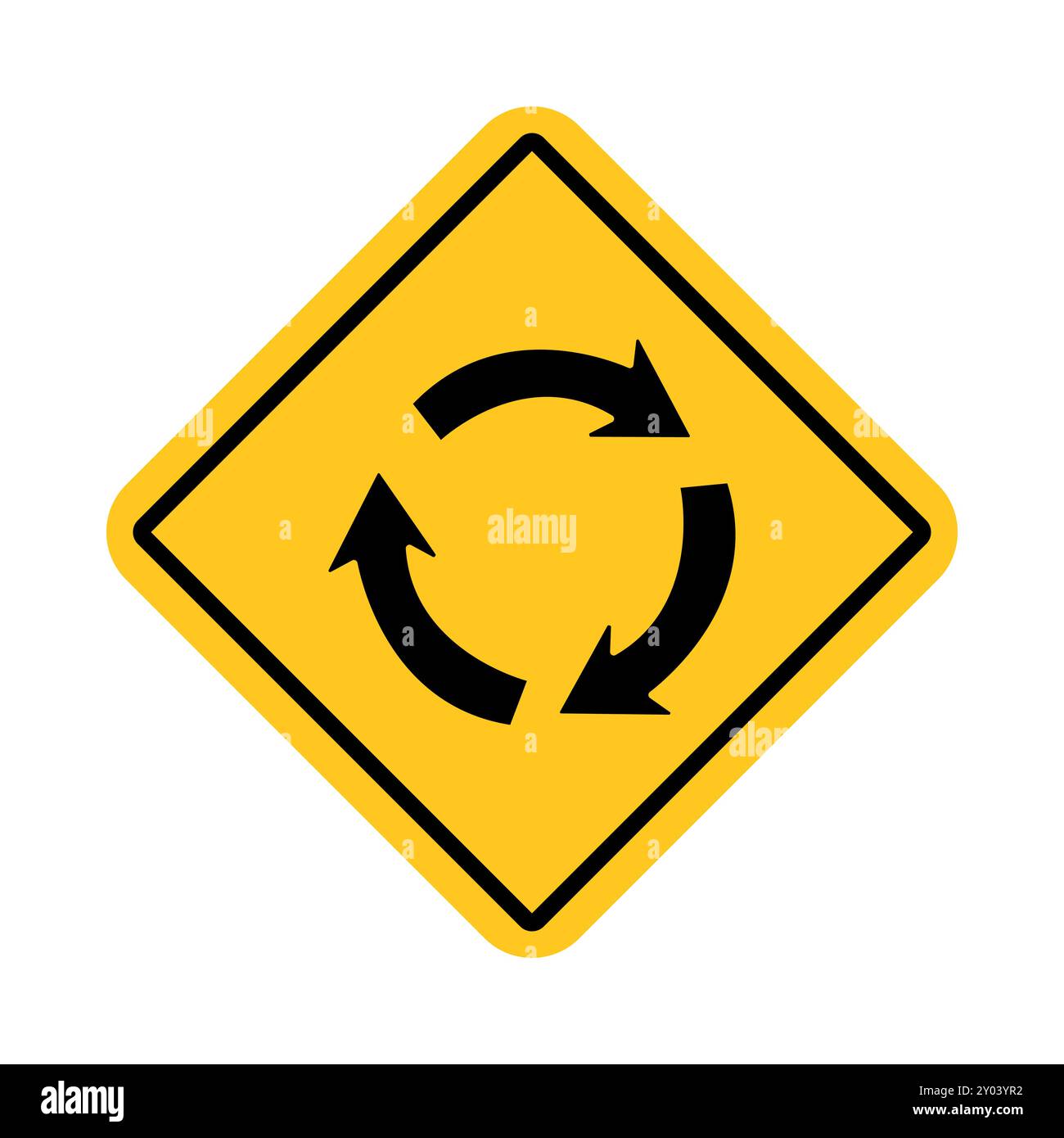 traffic sign, Cautionary Roundabout ahead,circle,round Stock Vector Image & Art - Alamy
