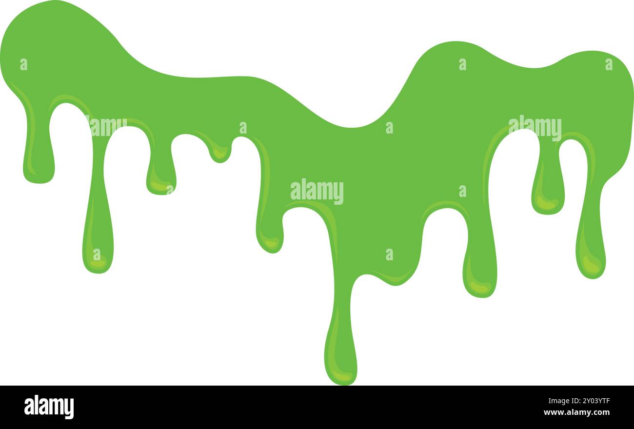 Green dripping slime Cut Out Stock Images & Pictures - Alamy