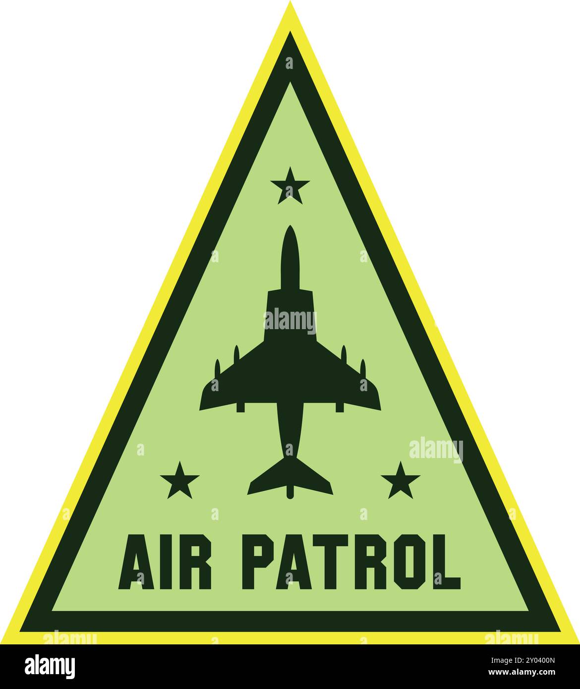 Air patrol badge. Pilot chevron with flying plane Stock Vector Image ...