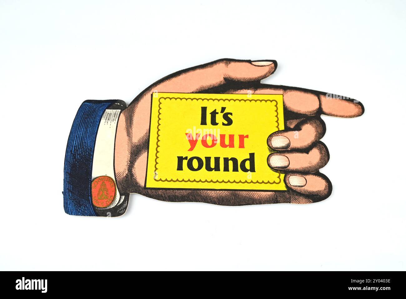 Vintage Schweppes ‘It’s Your Round’ beer mat coaster on white ...