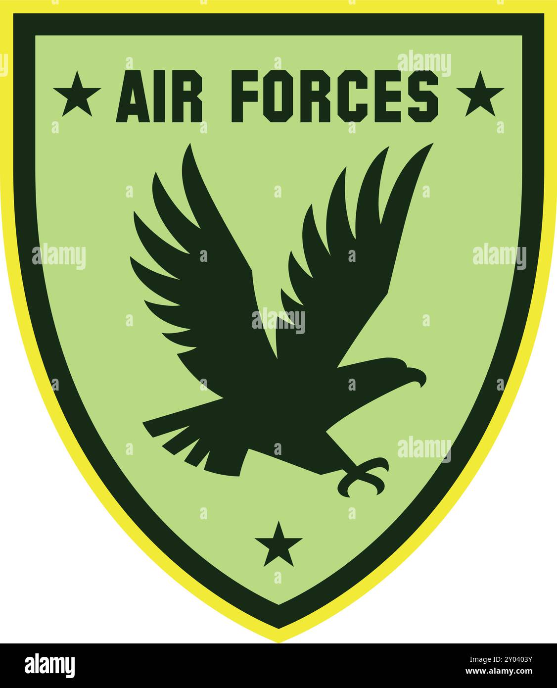 Shield insignia. Air forces badge. Green label Stock Vector Image & Art ...