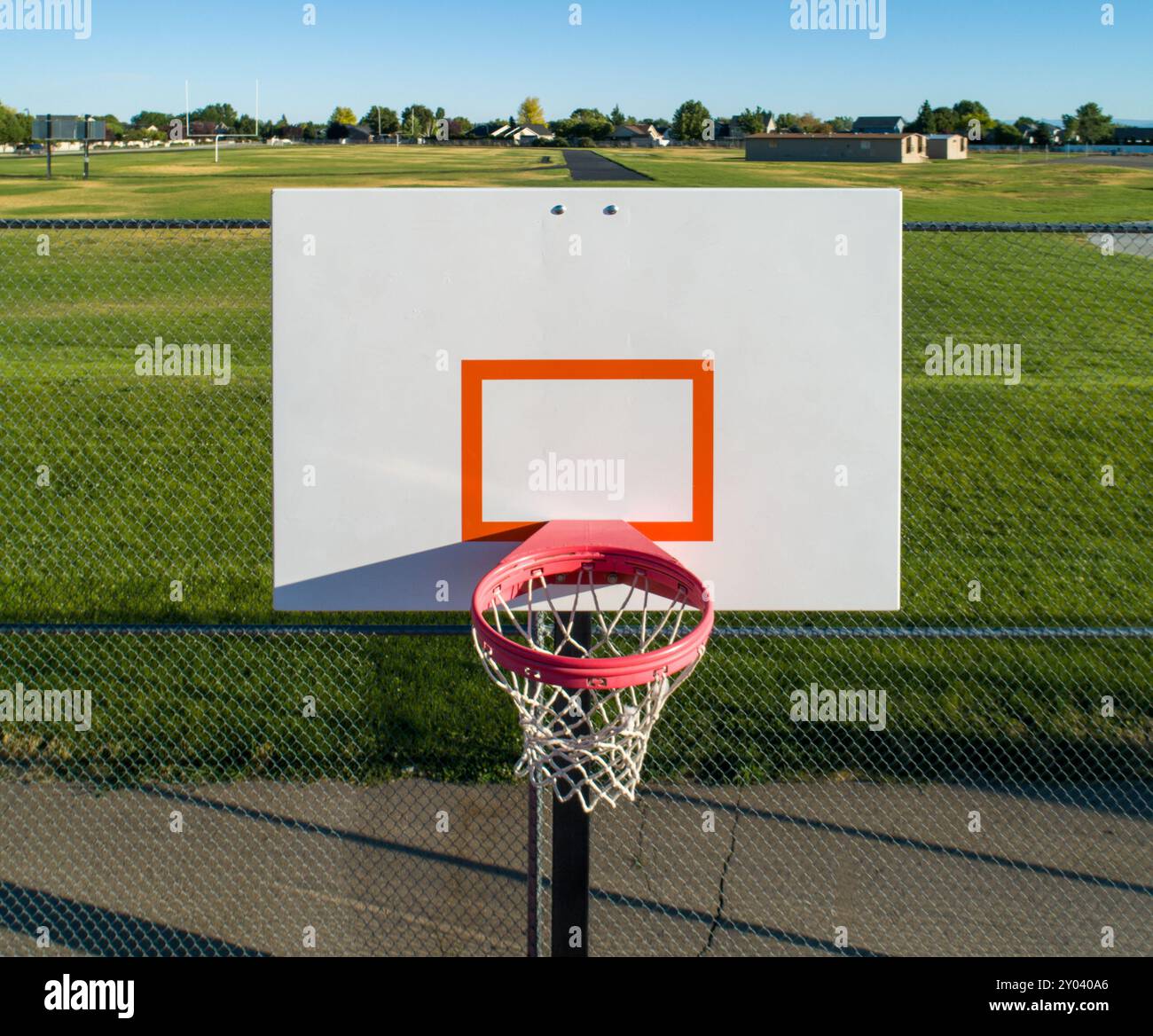 aerial view of a backboard and rim Stock Photo - Alamy