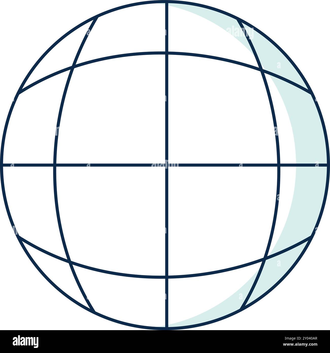Worldwide symbol. Round planet grid. Global icon Stock Vector Image ...