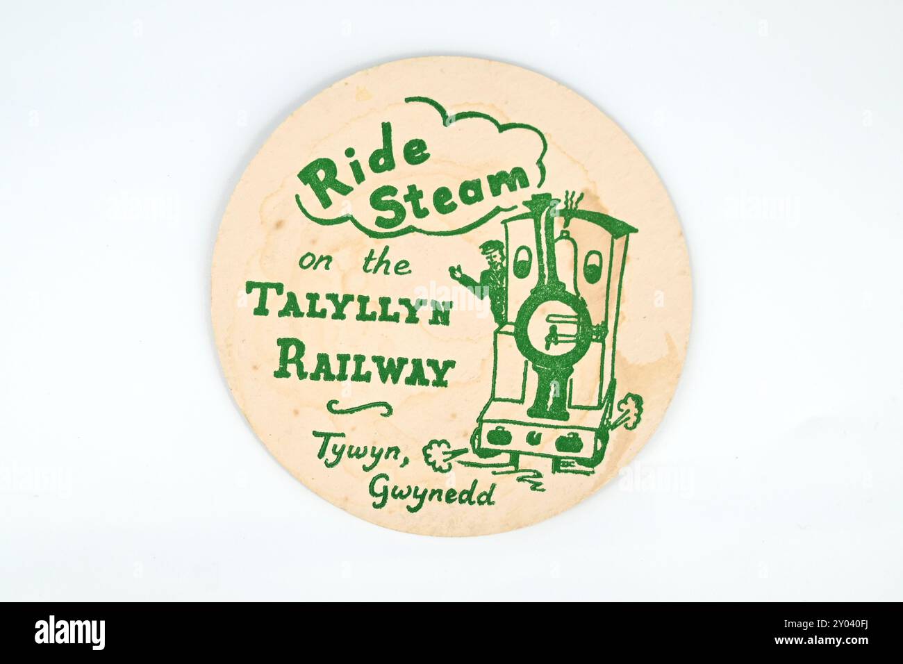 Vintage Talyllyn Tywyn Railway beer mat drink coaster – Wales, UK – 30 ...