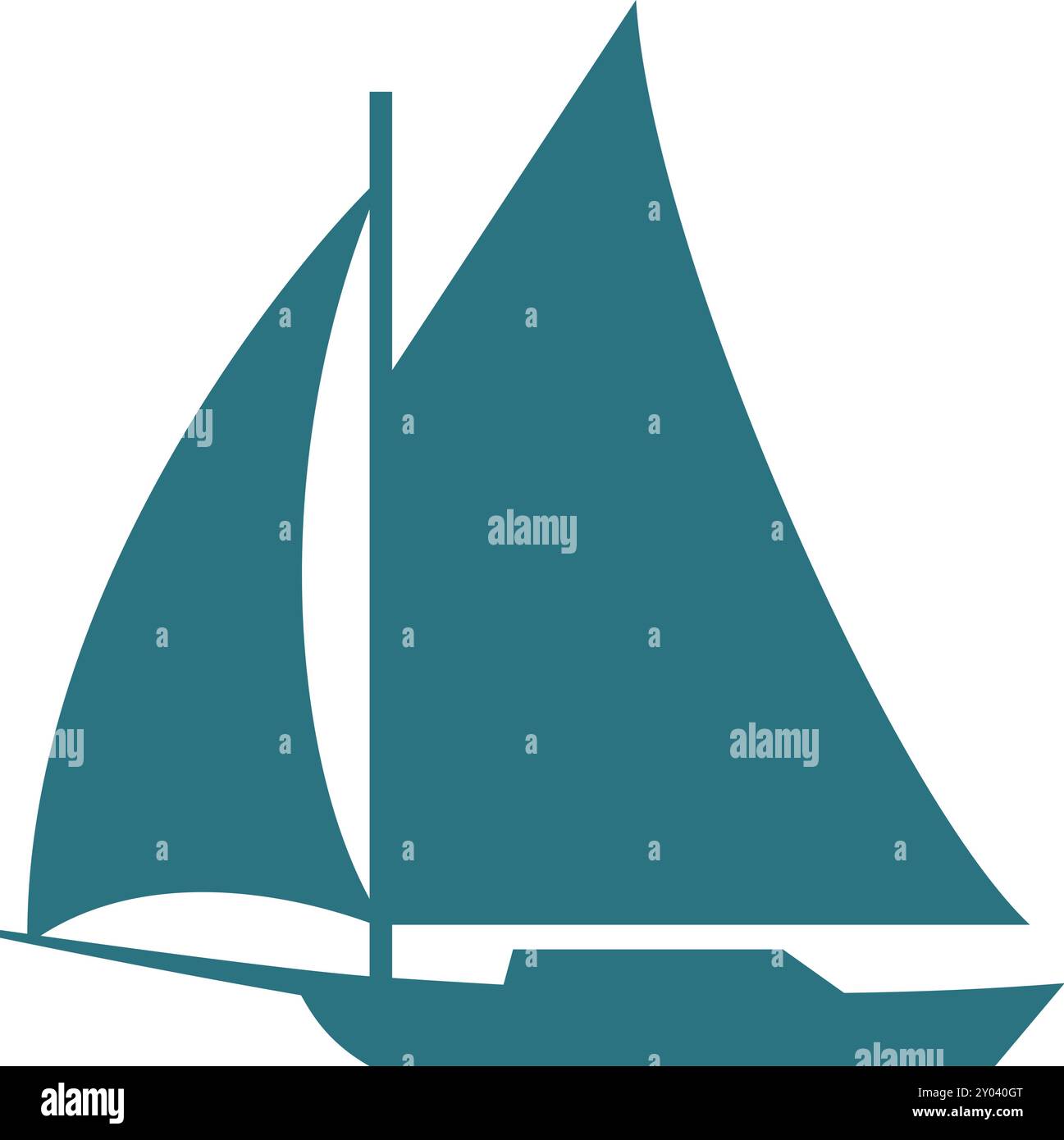 Blue ship at sea Cut Out Stock Images & Pictures - Alamy