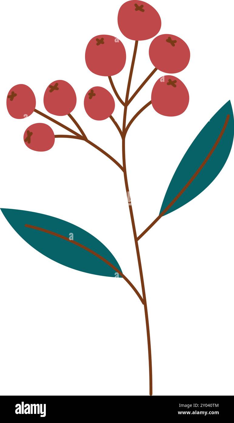 Red rowan berries mountain Stock Vector Images - Alamy