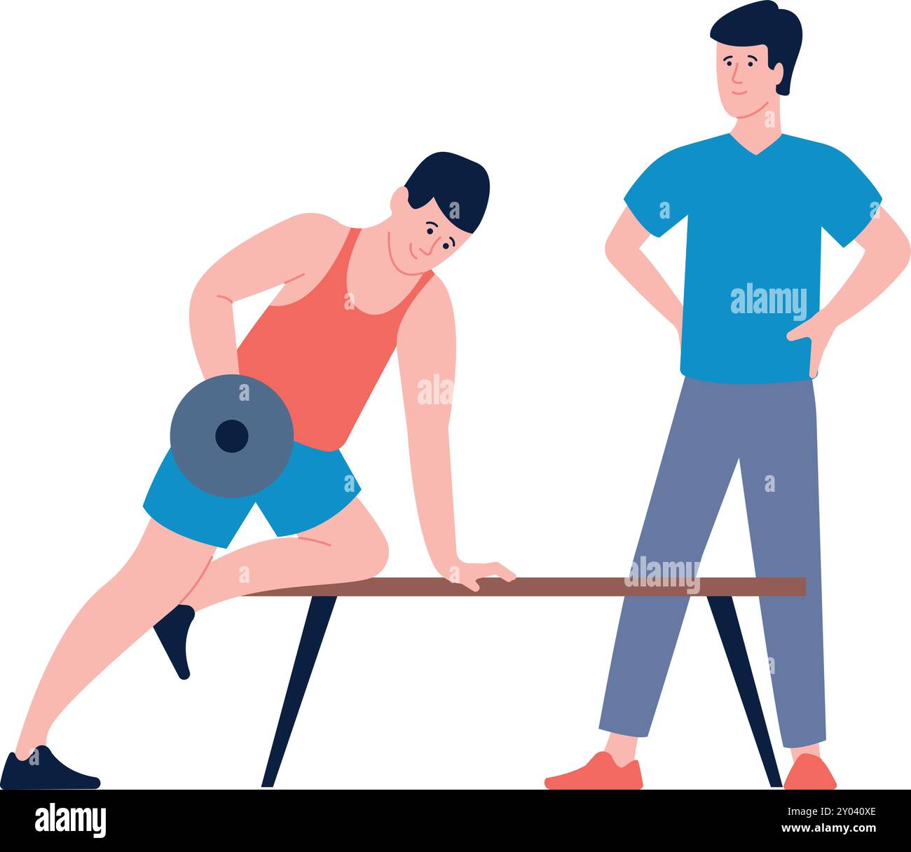 Fitness coach personal training Stock Vector Images - Alamy
