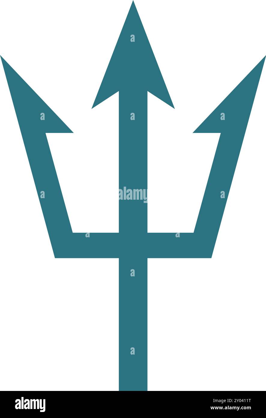 Naval trident symbol. Nautical sign. Neptune icon isolated on white ...