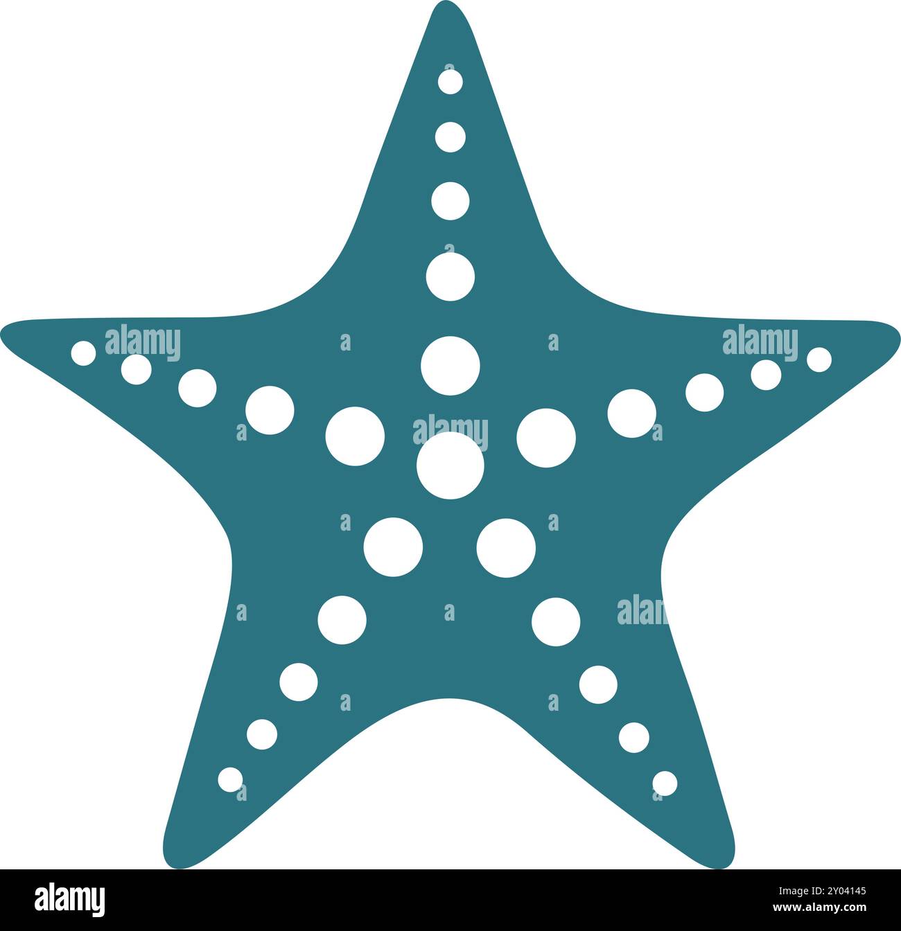 Starfish blue symbol. Marine beach fauna sign Stock Vector Image & Art ...
