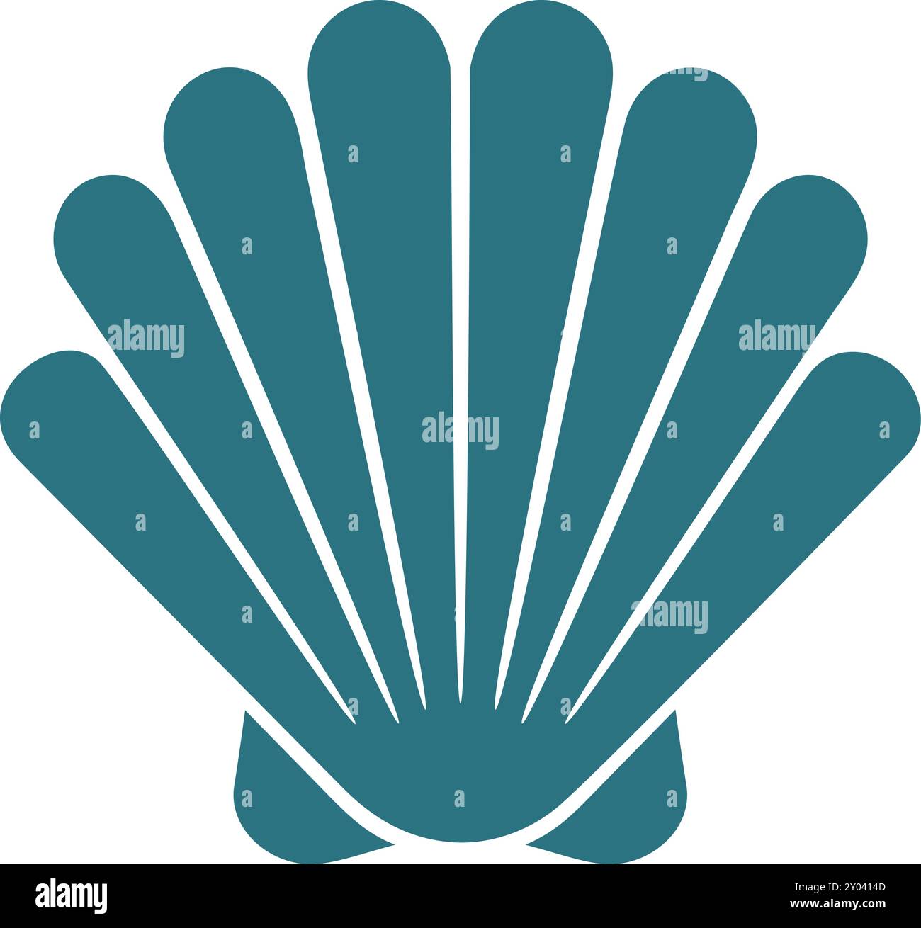 Shell blue symbol. Seashell logo. Resort emblem Stock Vector Image ...