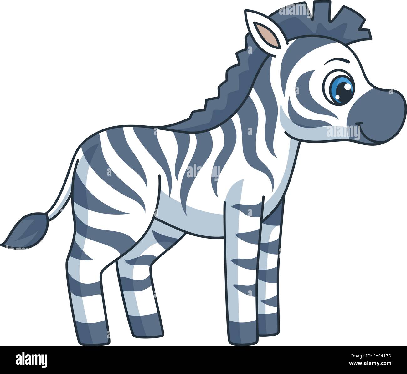 Cute cartoon baby zebra character. Kid design Stock Vector Image & Art ...