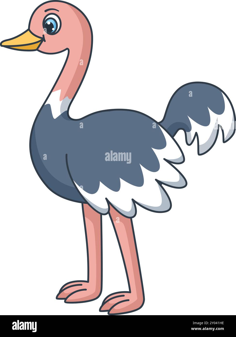 Ostrich baby animal cartoon mascot. Funny bird Stock Vector Image & Art ...