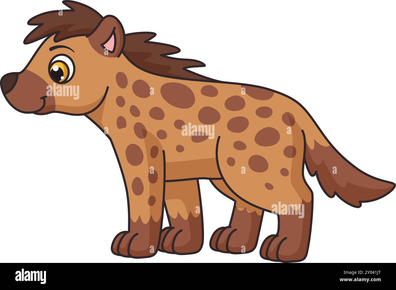 Hyena baby animal cartoon character. African predator Stock Vector ...