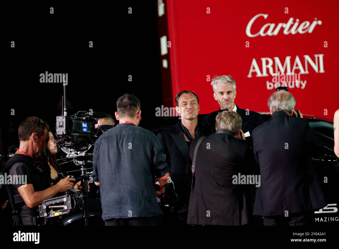 VENICE, ITALY - AUGUST 31 2024 - Jude Law, Nicholas Hoult, Tye Sheridan ...