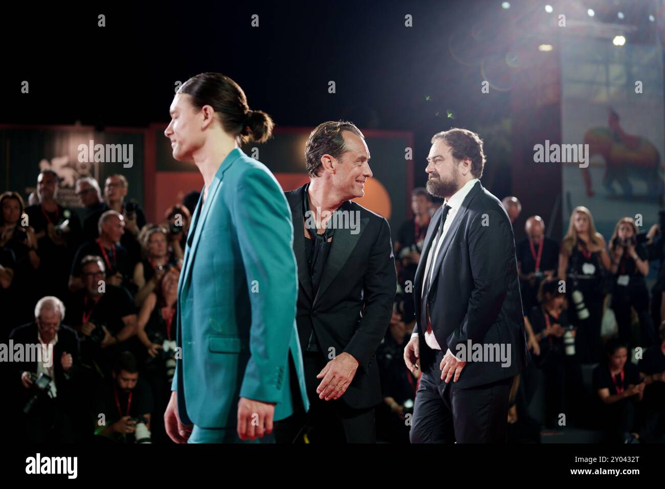 VENICE, ITALY - AUGUST 31 2024 - Jude Law, Nicholas Hoult, Tye Sheridan ...