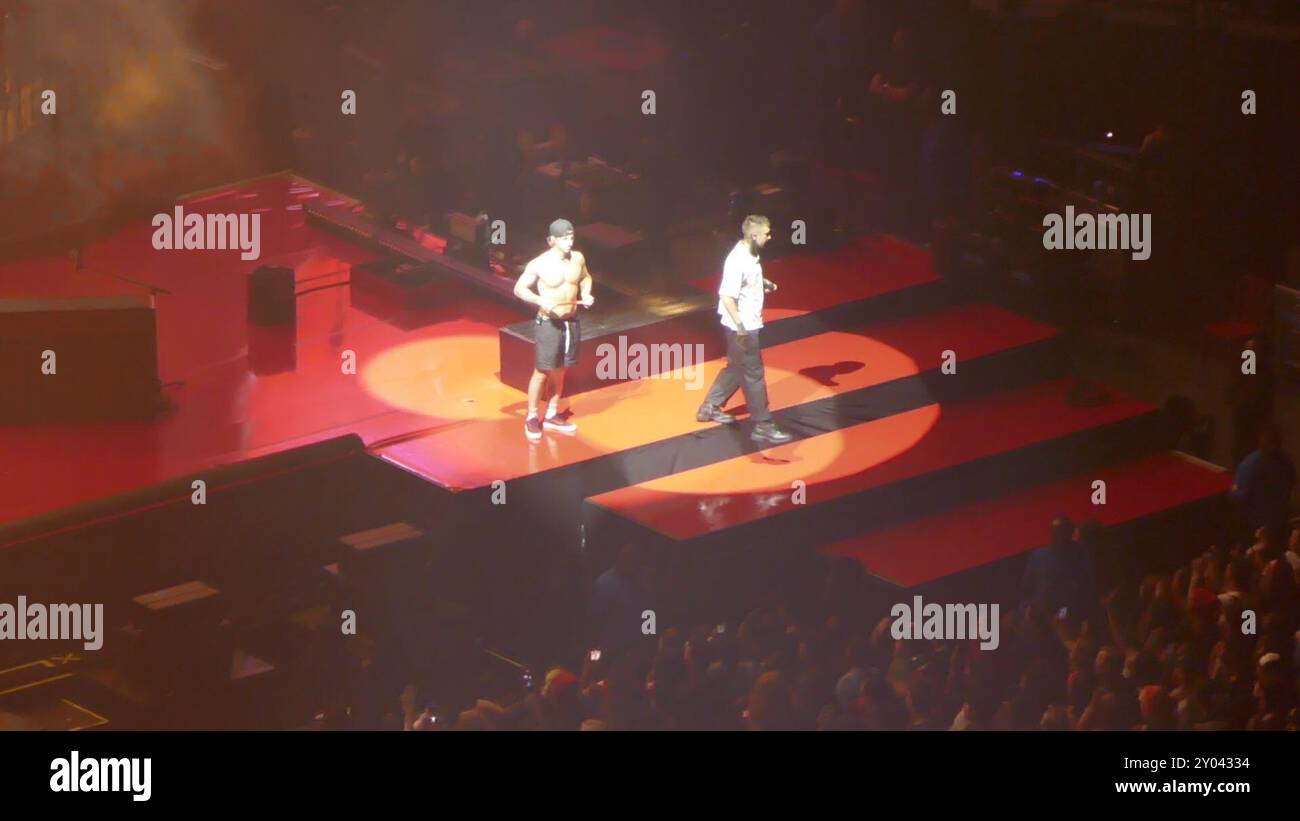 Inglewood, California, USA 27th August 2024 Josh Dunn and Tyler Joseph ...