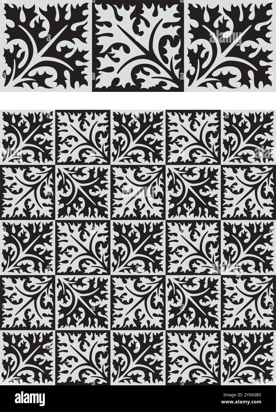 Seamless pattern in arabesque mosaic Islamic art, isolated on a white ...