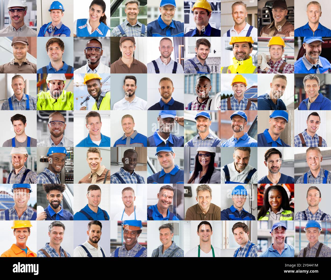 Collage group of janitor faces hi-res stock photography and images - Alamy