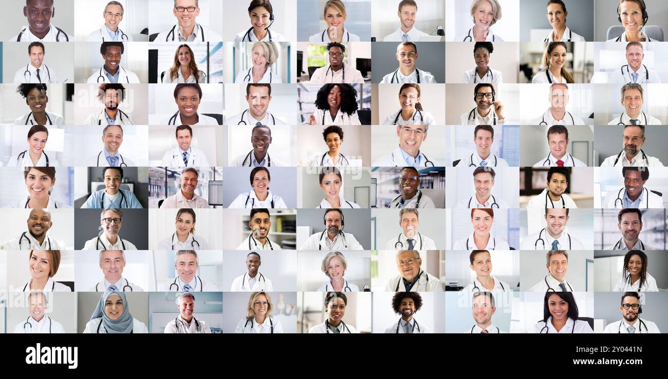 Diverse Multicultural Medical Doctor Photo Collage Headshot Stock Photo ...