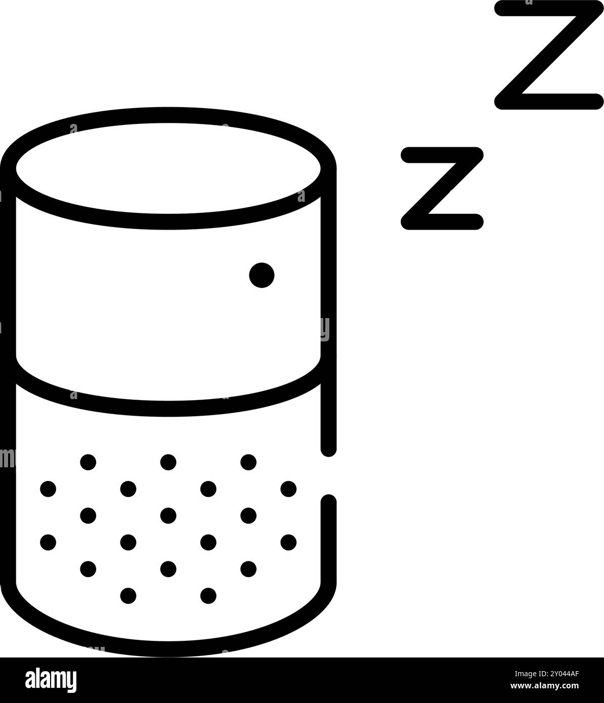 Smart speaker with virtual assistant and sleep zz symbols. Night mode ...