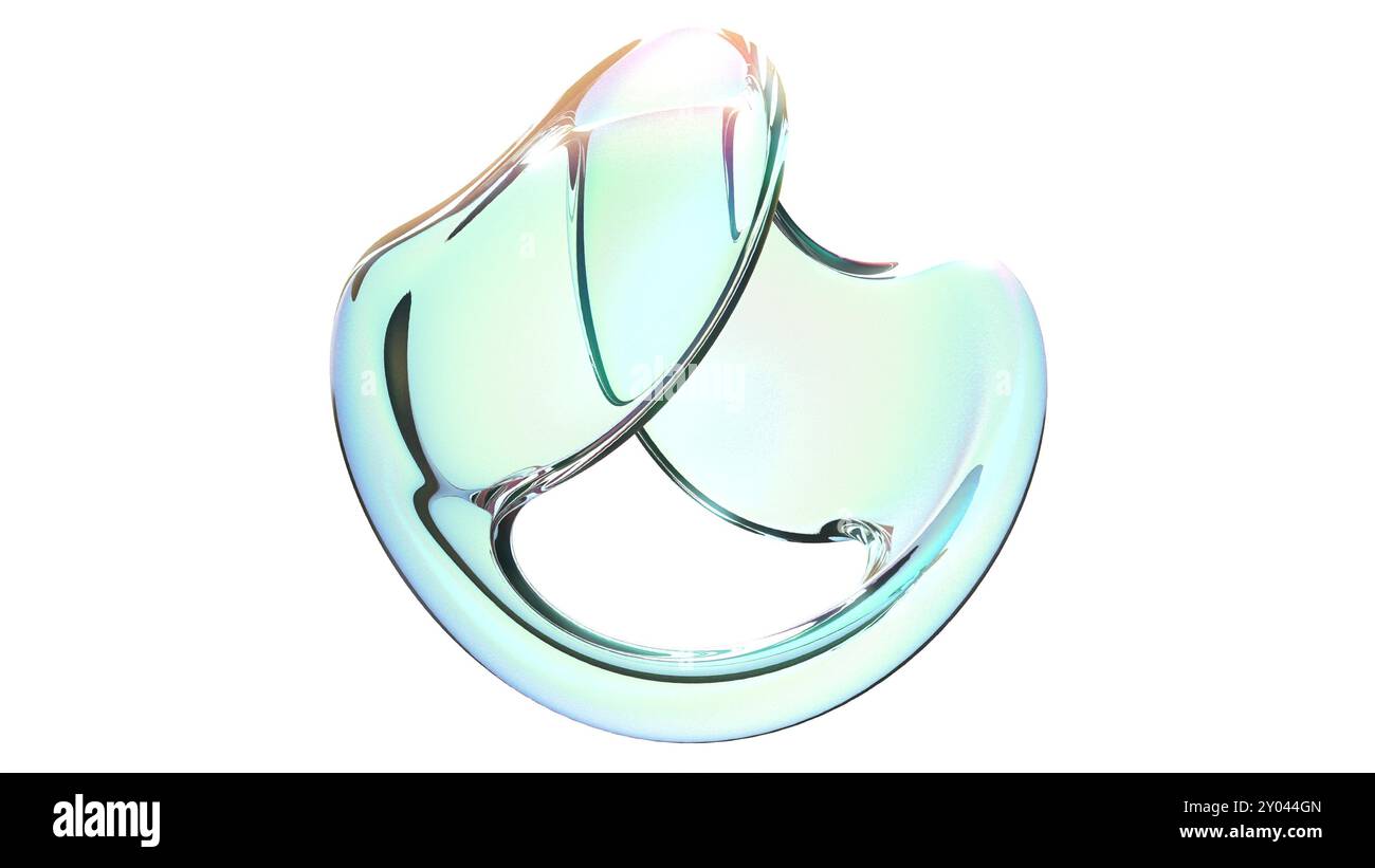 3D holographic abstract object transform 3d render Stock Photo - Alamy