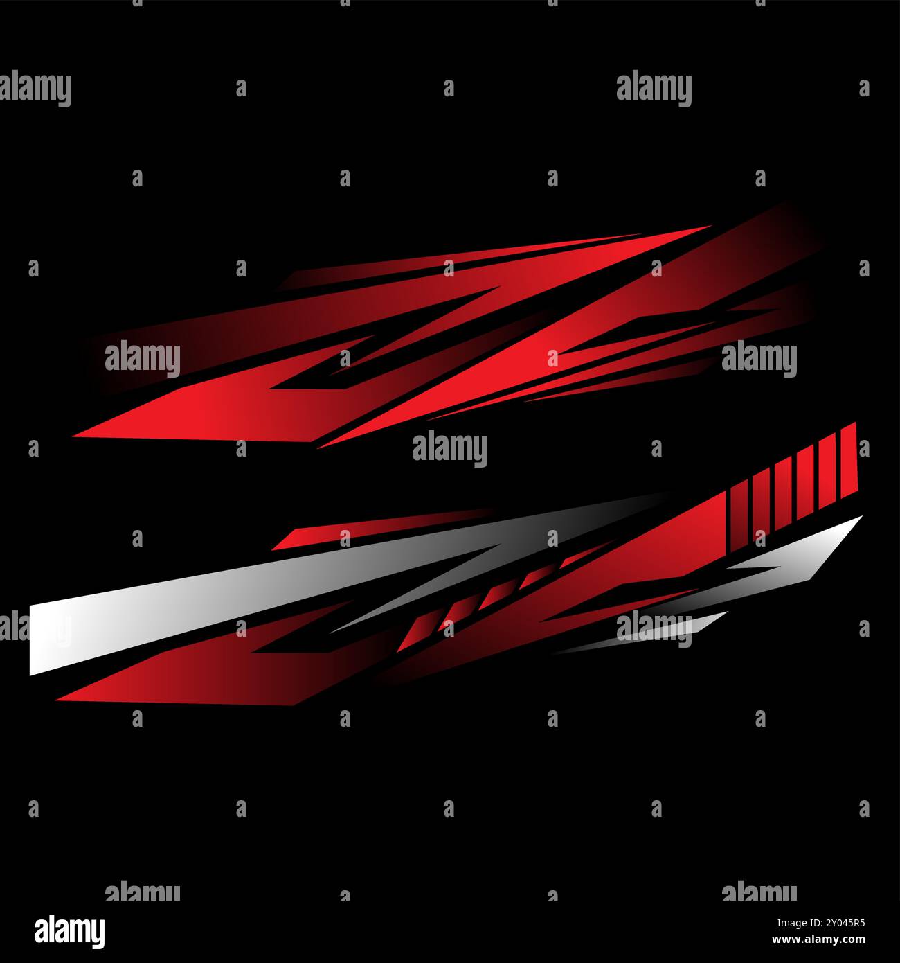 car wrapping decal template vector design. racing car body decals Stock ...