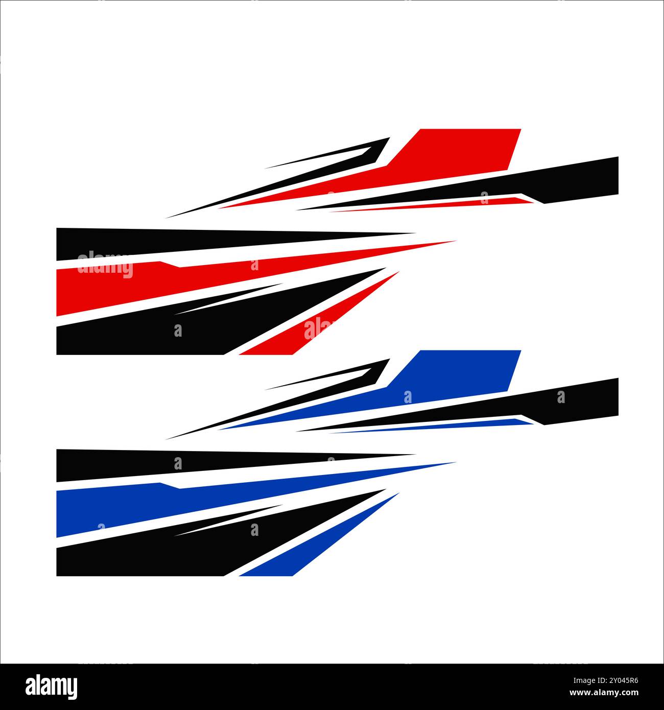 car wrapping decal template vector design. racing car body decals Stock ...