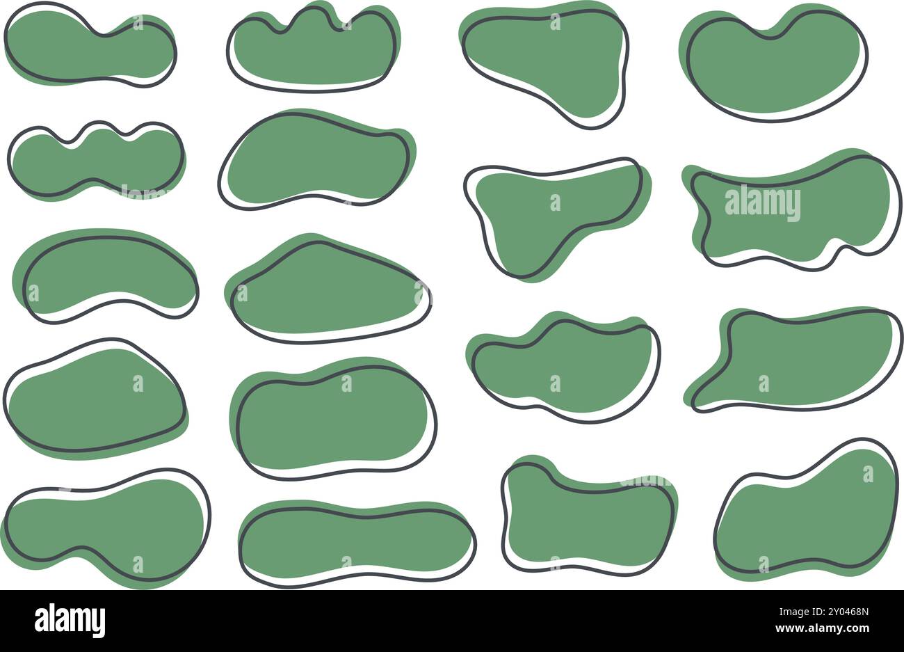 Spot green paint wavy Cut Out Stock Images & Pictures - Alamy