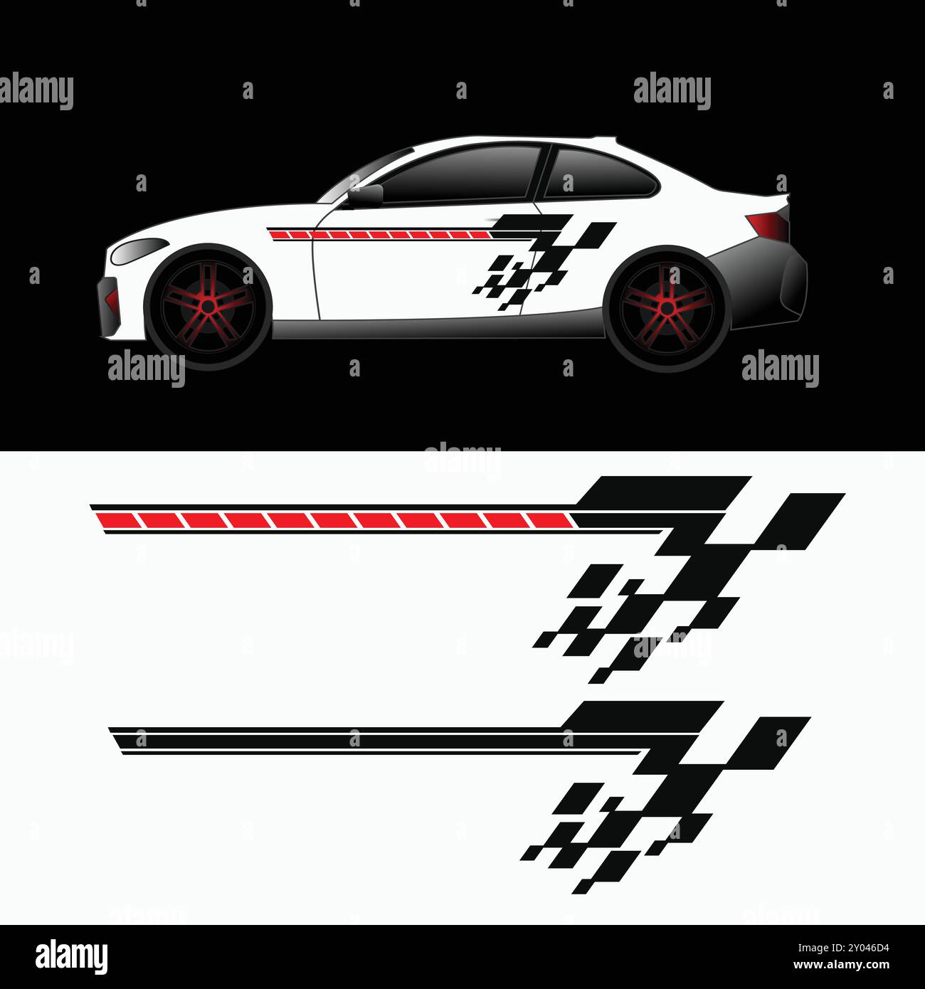 car sticker decal design vector. car modification stickers Stock Vector ...