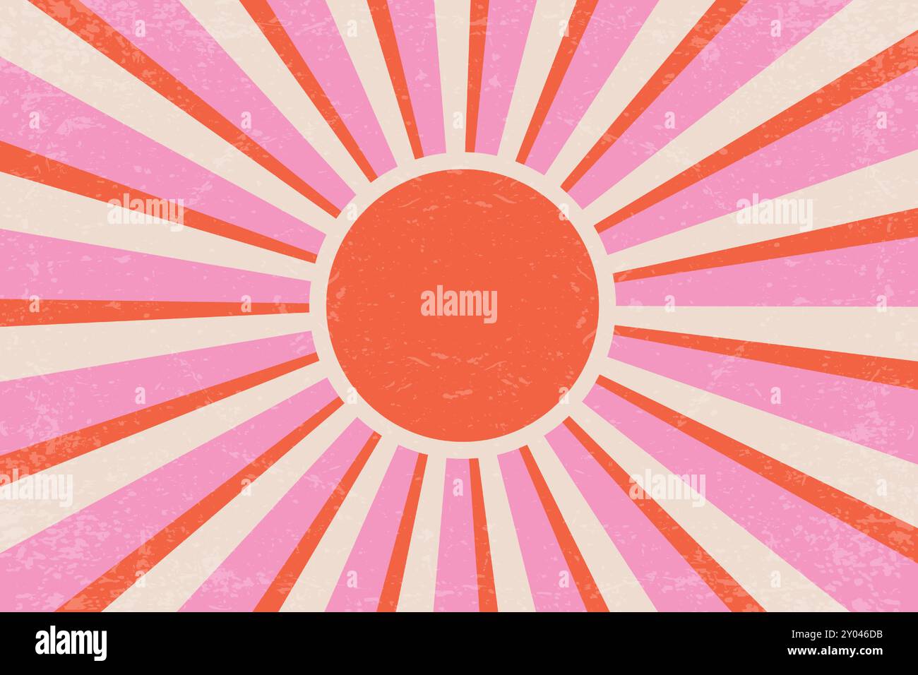 Retro summer sun background. Vector groovy sunshine wavy rays in ... Retro summer sun background. Vector groovy sunshine wavy rays in ...