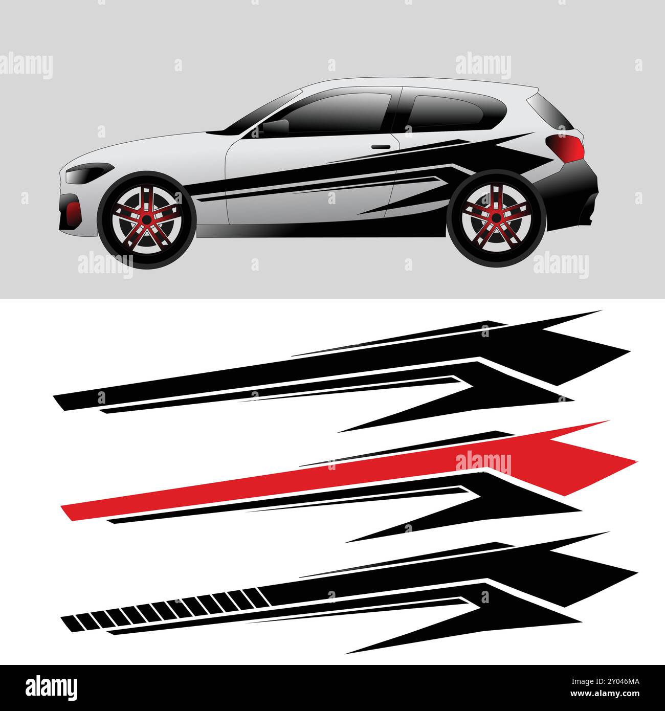 car body wrapping template sticker design vector Stock Vector Image ...