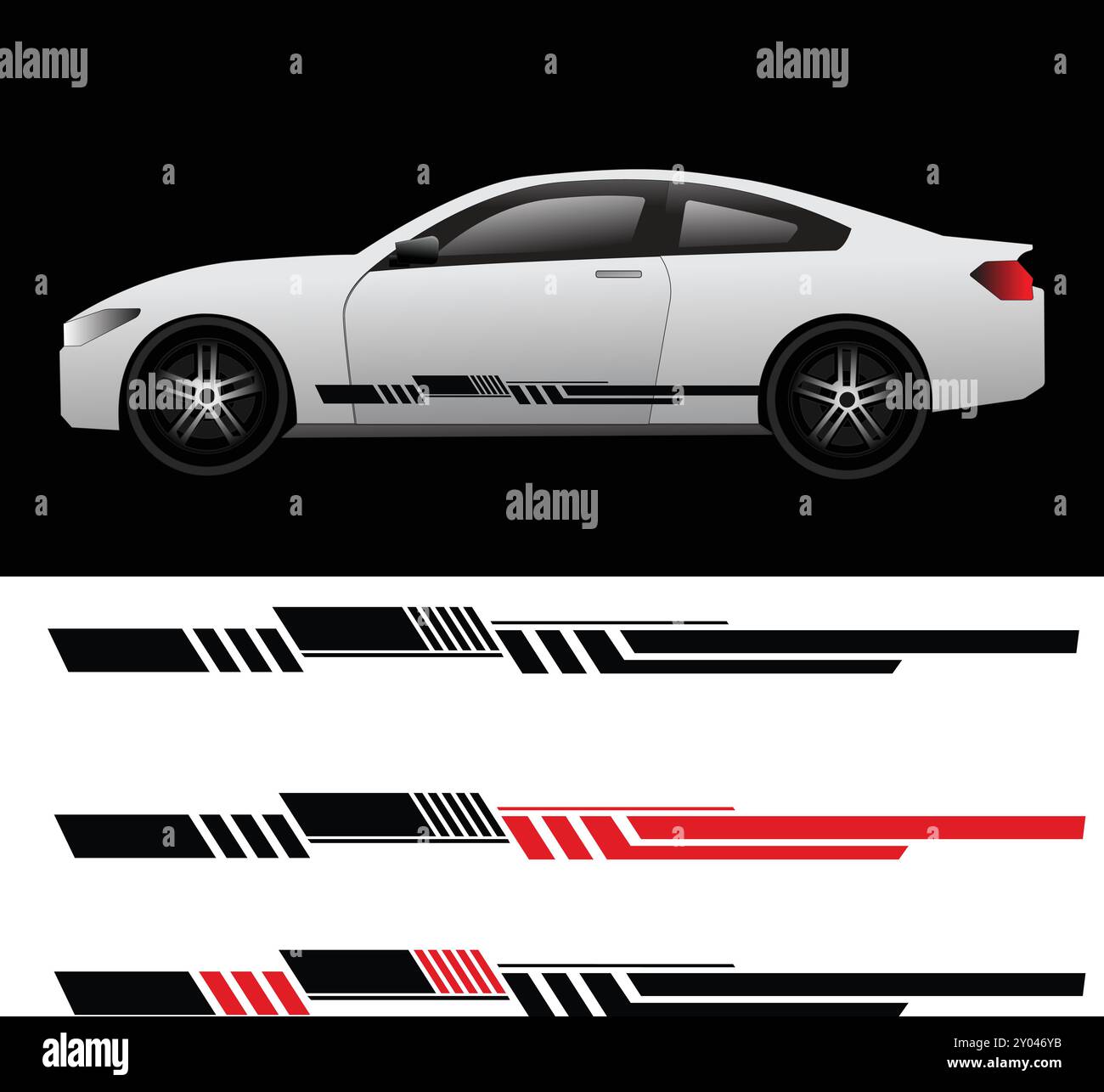 vector car decal background. car body wrap decal. modern car decals ...