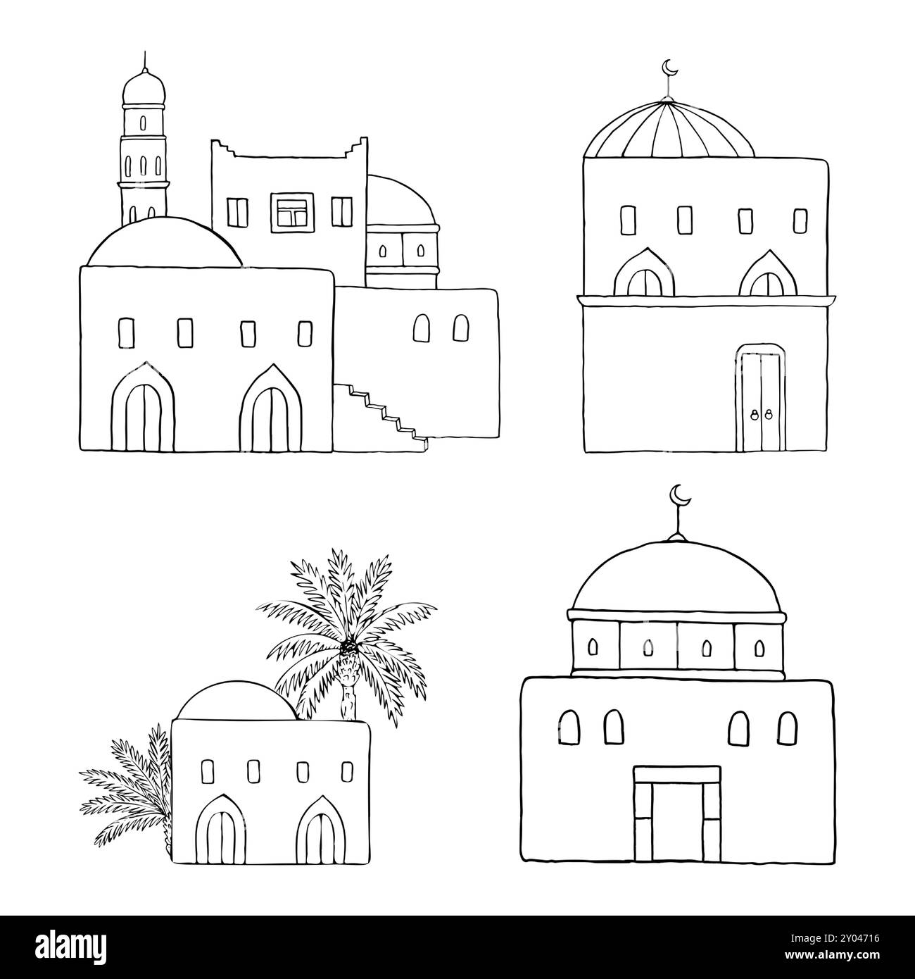 Palm trees house in Cut Out Stock Images & Pictures - Alamy