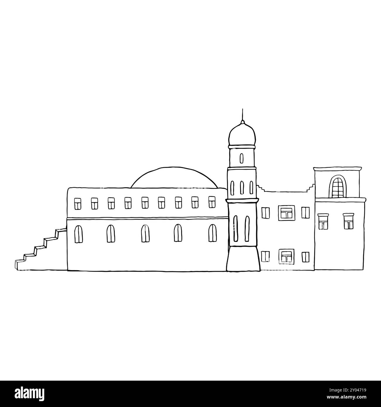 Ancient Arabic street old houses and architecture Stock Vector Image ...