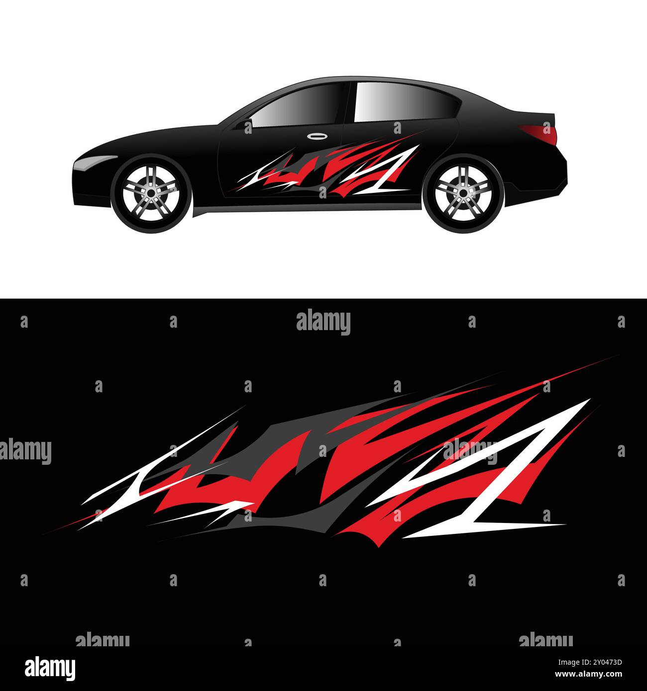 vector decal design car background strip lines Stock Vector Image & Art ...