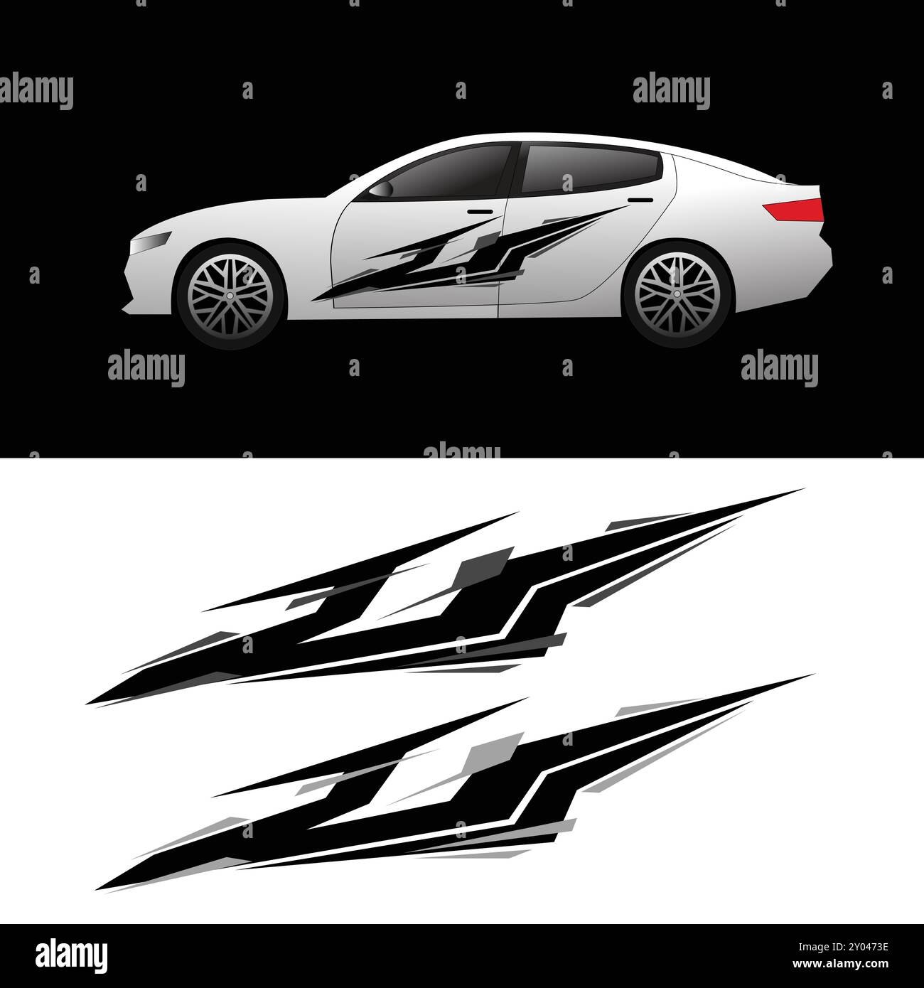 vector decal design car background strip lines Stock Vector Image & Art ...