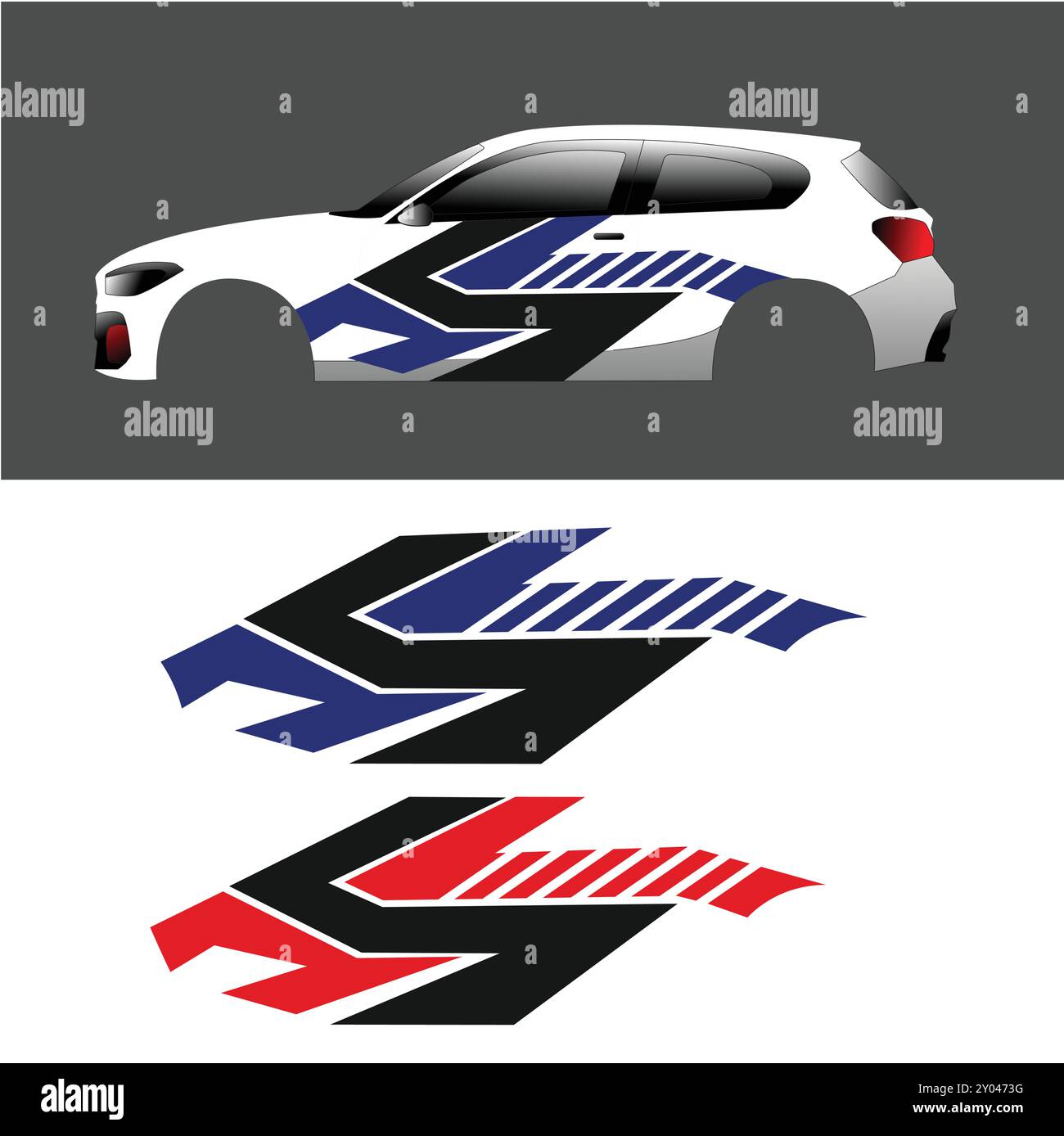 vector decal design car background strip lines Stock Vector Image & Art ...