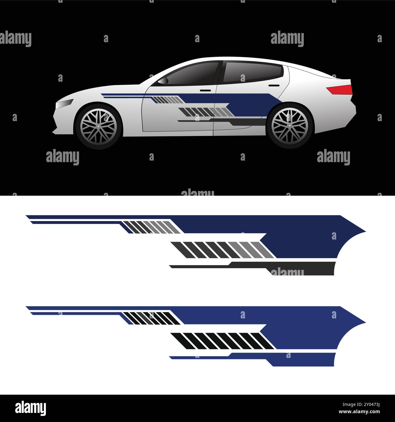 vector decal design car background strip lines Stock Vector Image & Art ...