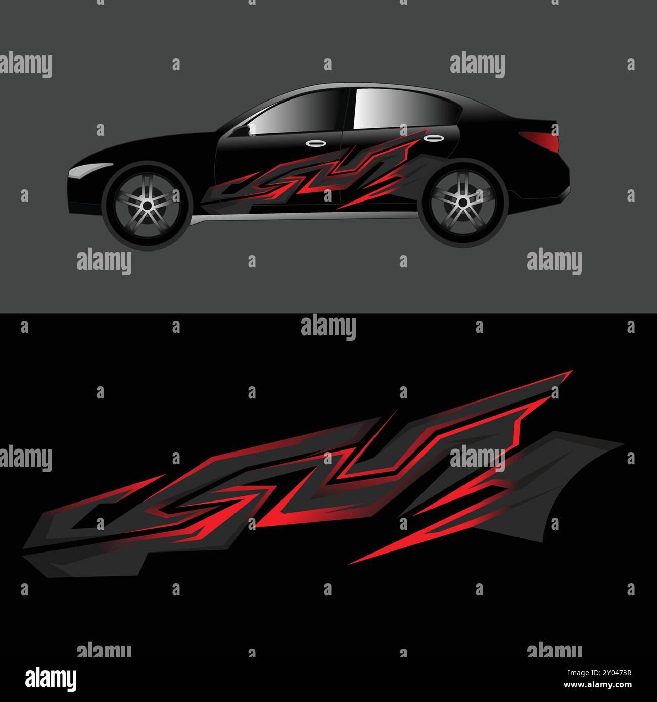 vector decal design car background strip lines Stock Vector Image & Art ...