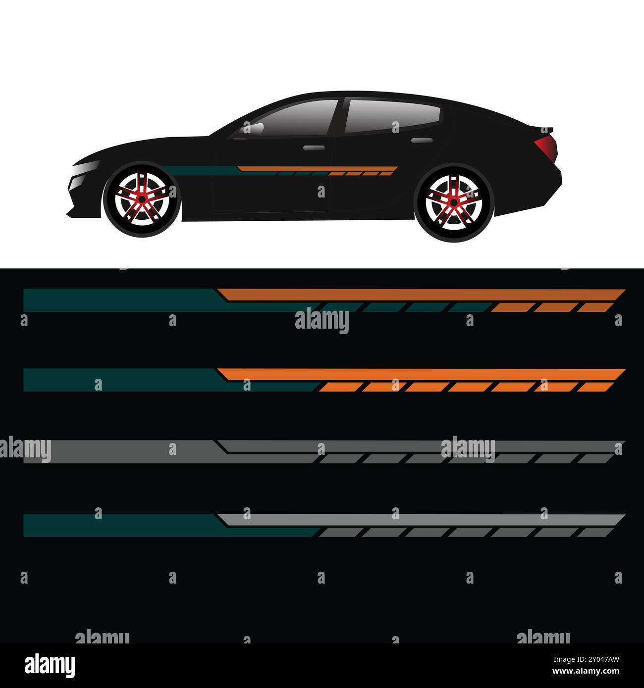 racing car sticker vector design. car modification sticker Stock Vector ...