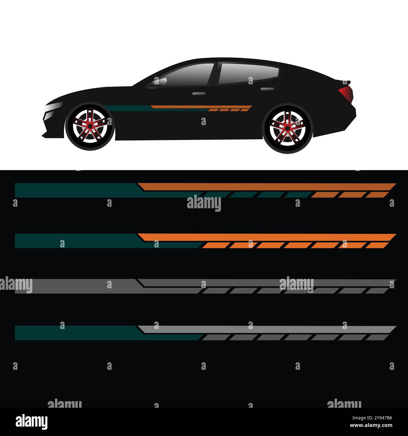 racing car sticker vector design. car modification sticker Stock Vector ...