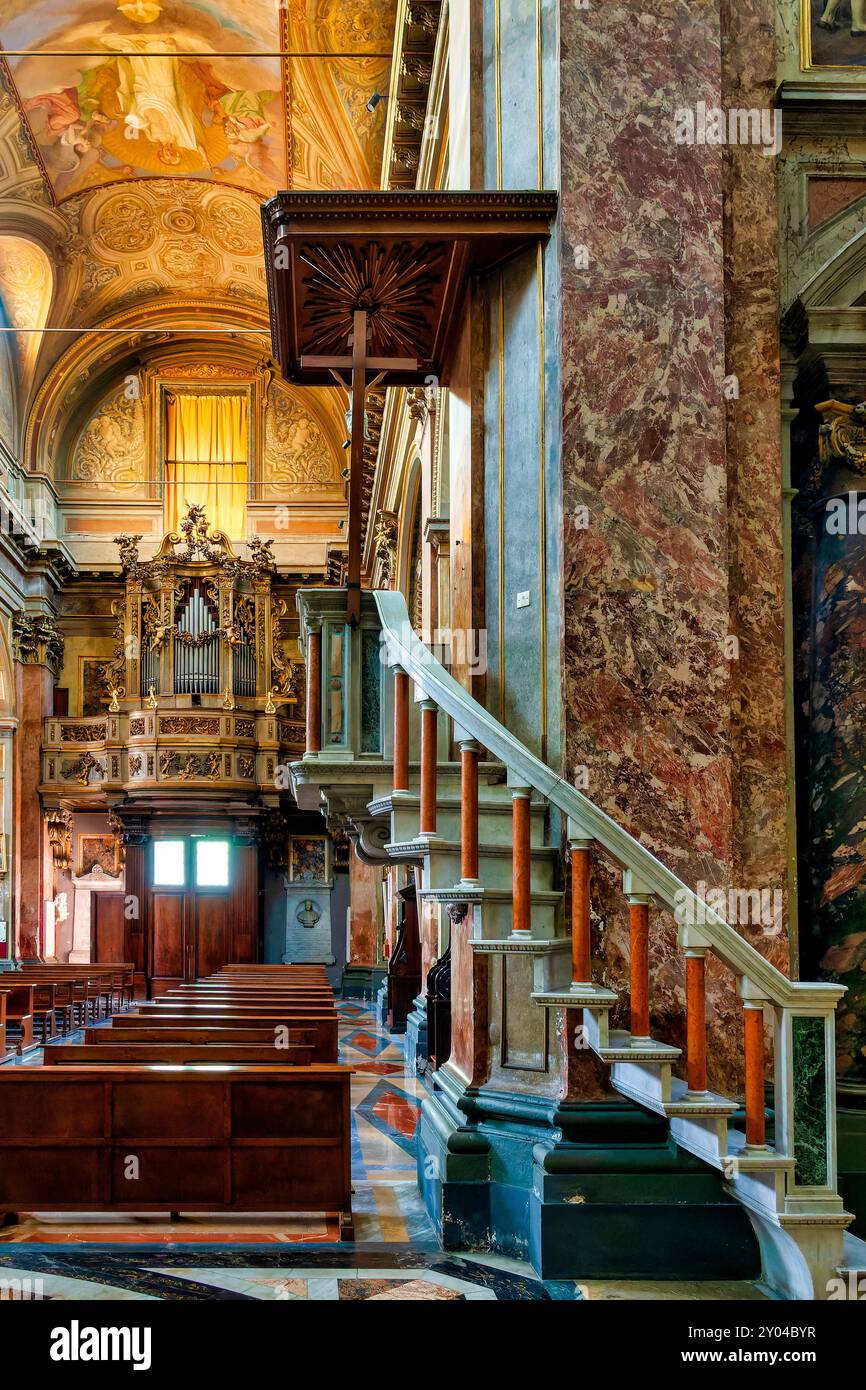 Interior of the Church of San Rocco, Rome, Italy Stock Photo - Alamy