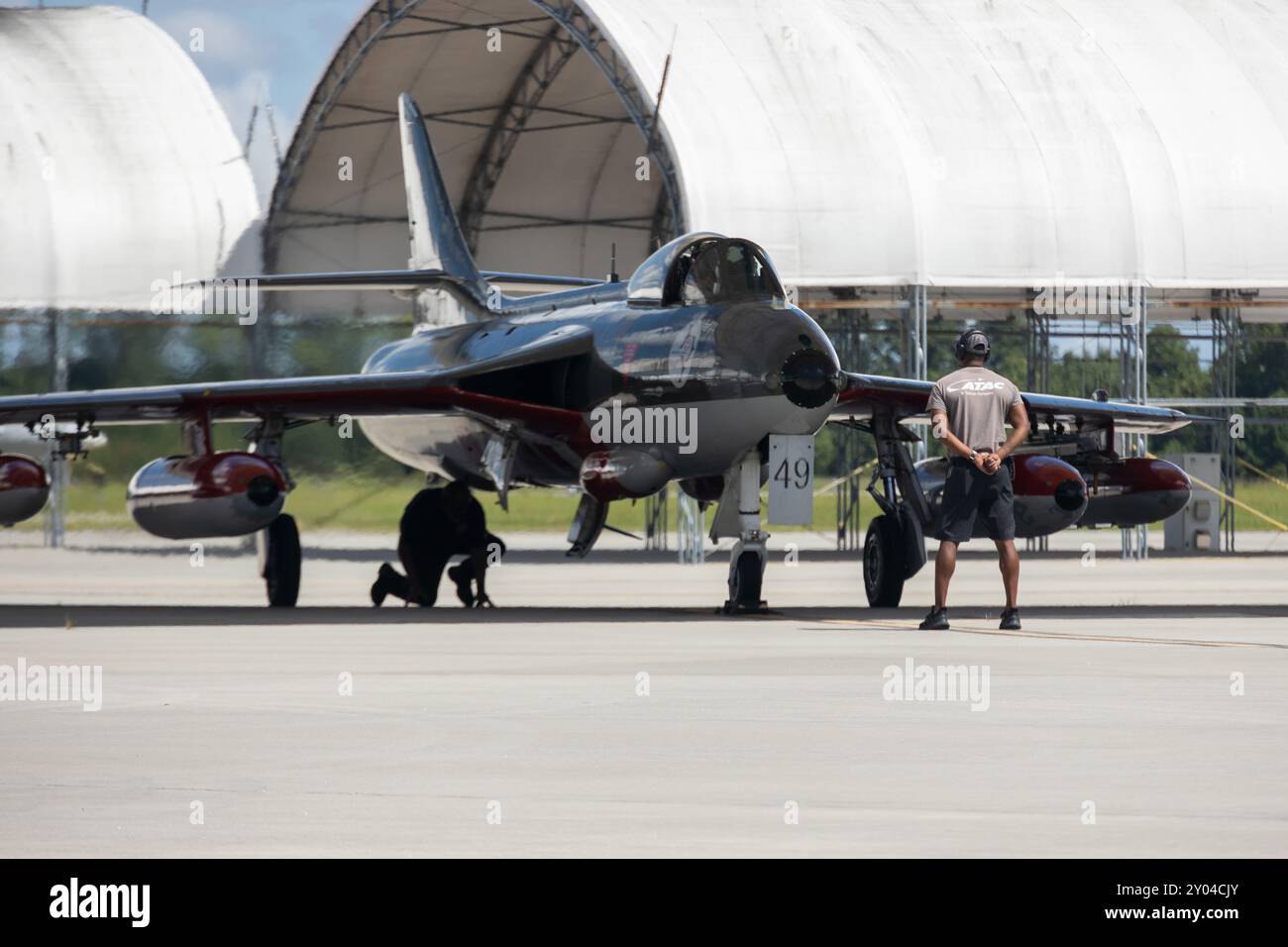 Airborne Tactical Advantage Company (ATAC) personnel conduct pre-flight ...