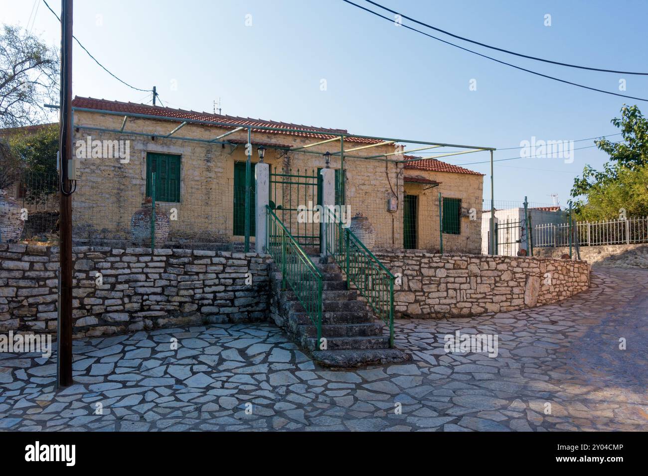 Architecture and old buildings in the village of Kastos island, Greece ...
