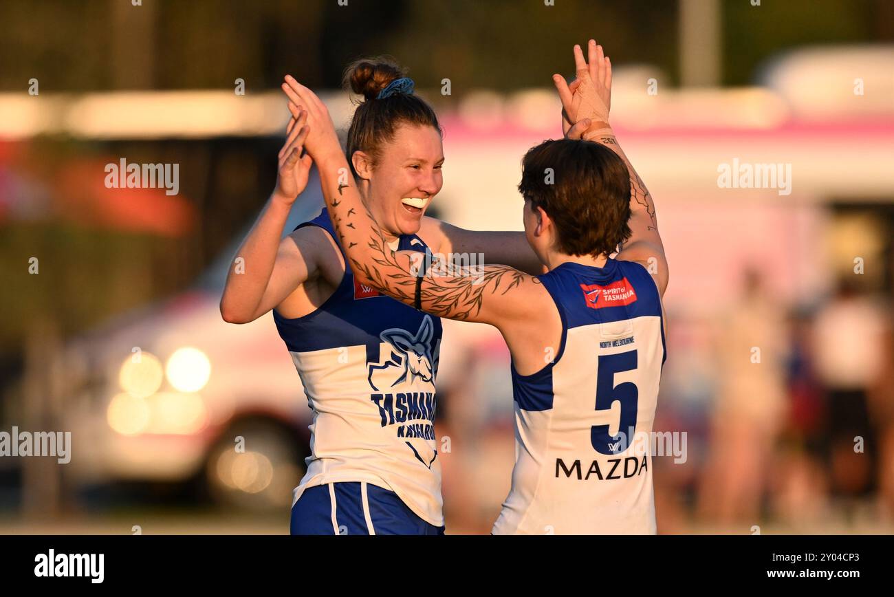 Brisbane, Australia. 01st Sep, 2024. Tahlia Randall (left) of the ...