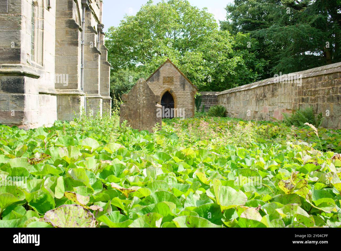 Family crypt in the graveyard at Staunton Harold church, Leicestershire ...