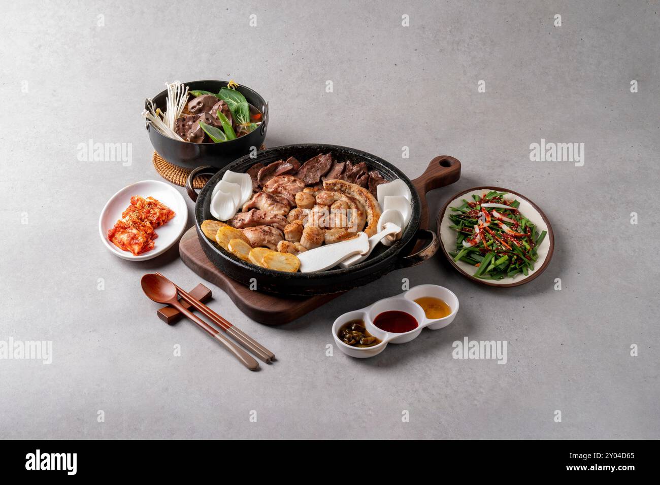 Assorted beef giblets grilled beef intestines Stock Photo - Alamy